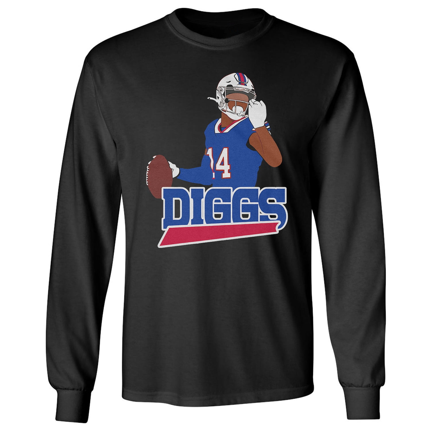 Diggs #14 Tribute Design - Buffalo Fans Inspired Long Sleeve T-Shirt ...