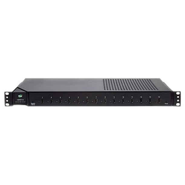Digi HUBPORT/14 19" 14-port USB Hub - USB - Rack Mount - 14 USB 2.0 ...