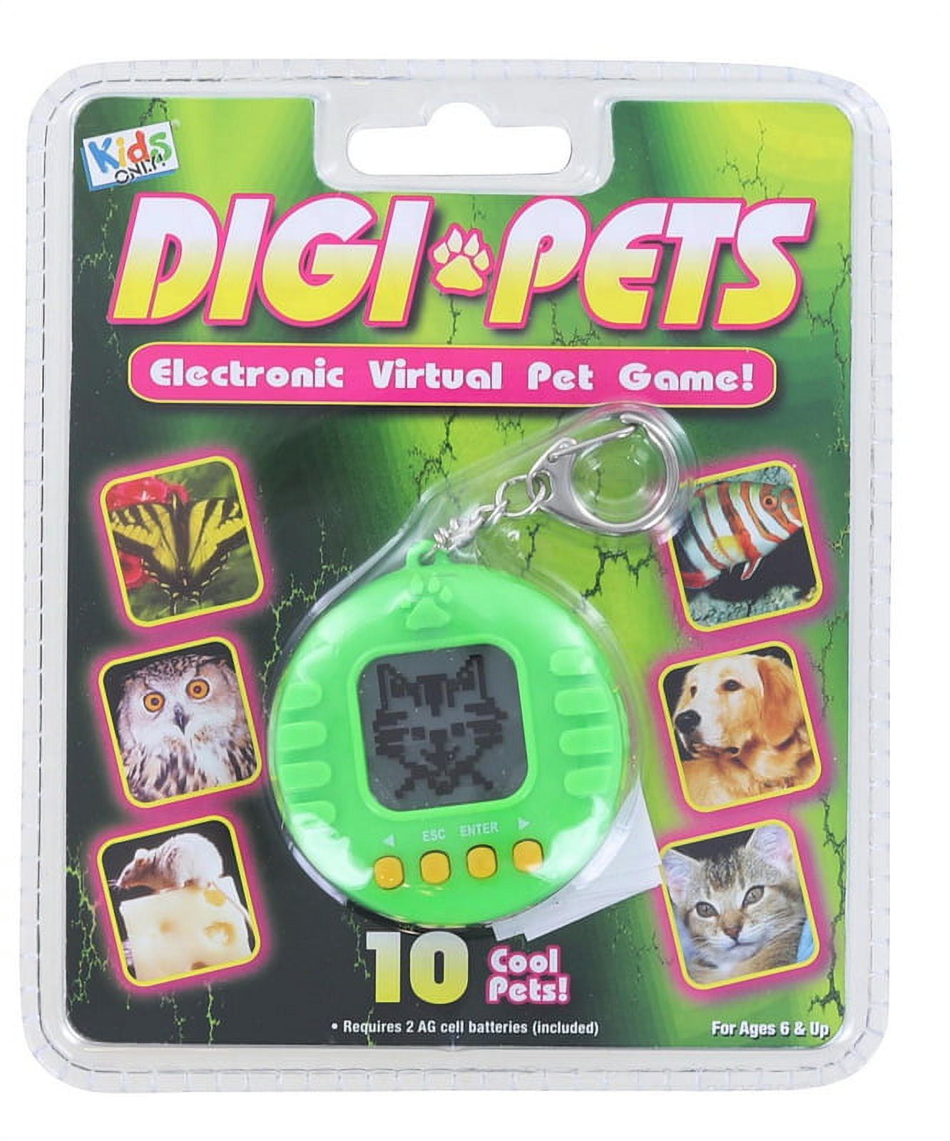 Kids Only Digi Pets Electronic Virtual Pet Game, Green, Feeding ...