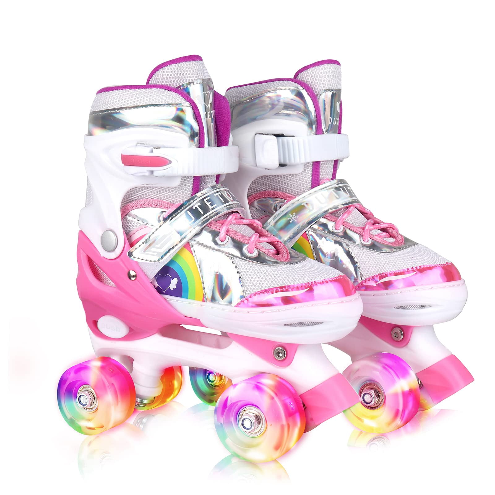 Digi24 Roller Skates, Adjustable 4 Sizes Boys Girls Toddlers Kids ...