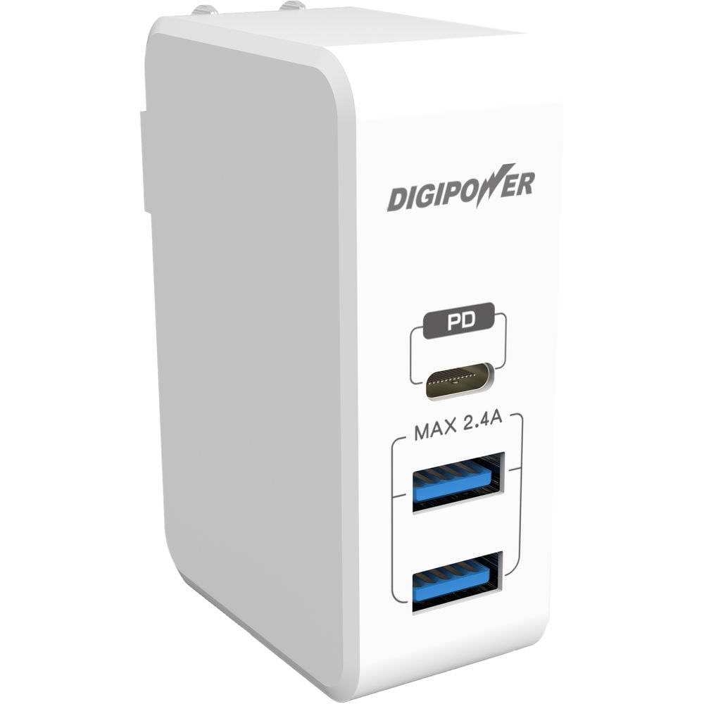 DigiPower 41W USB Type-C 3-Port AC Wall Charger - Walmart.com