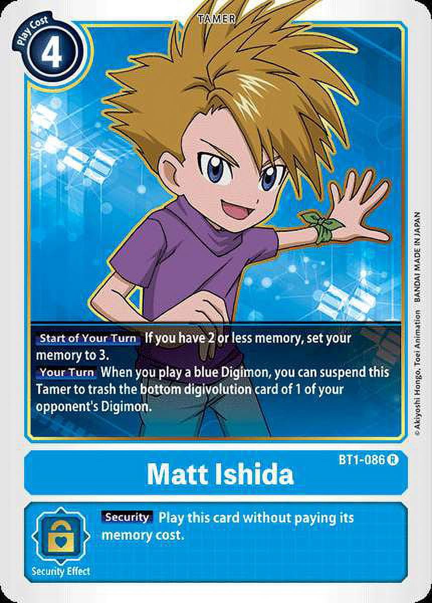 Digimon 2020 V.1 Rare Matt Ishida BT1-086 - Walmart.com