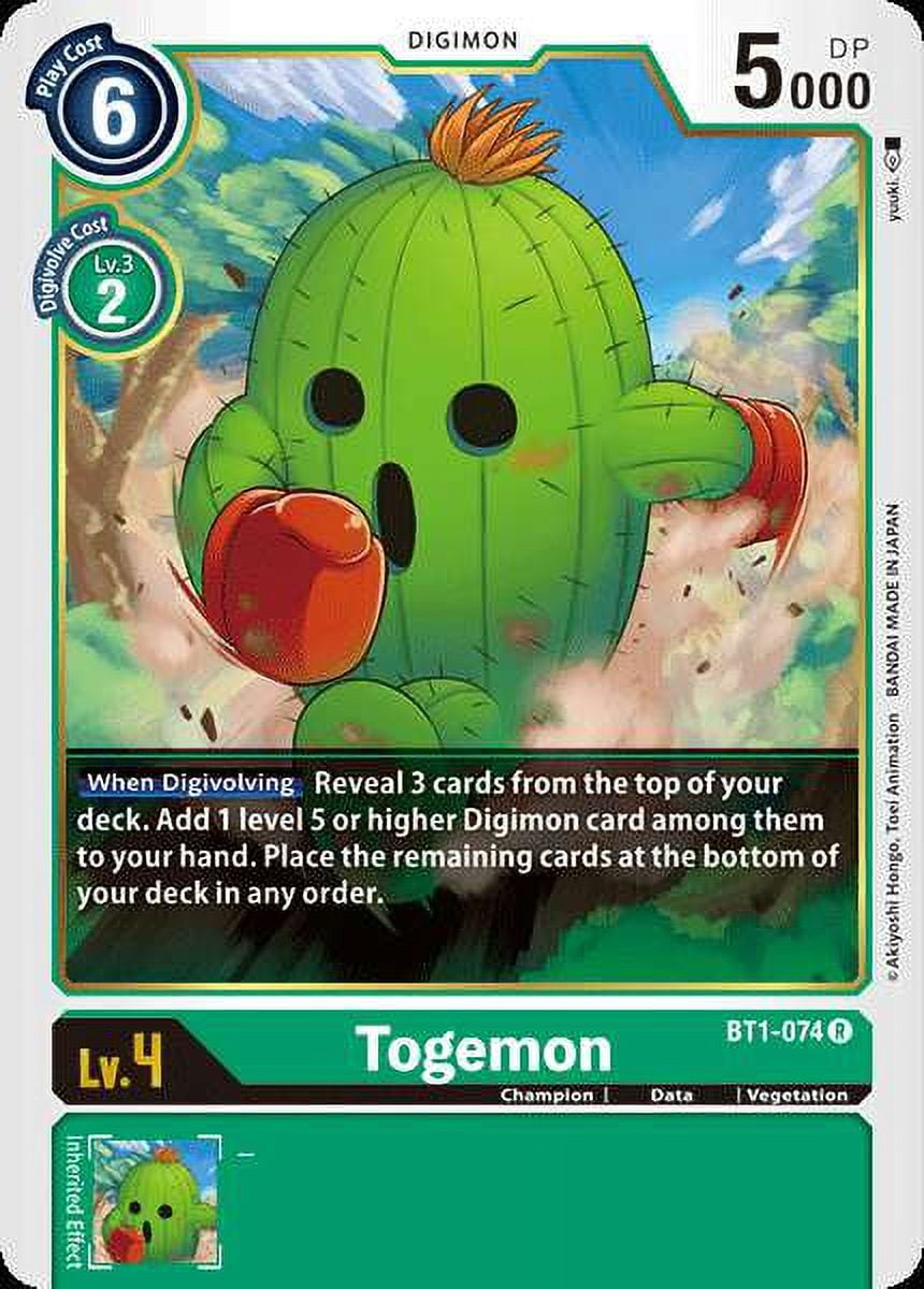 Digimon 2020 V.1 Rare Togemon BT1-074 - Walmart.com