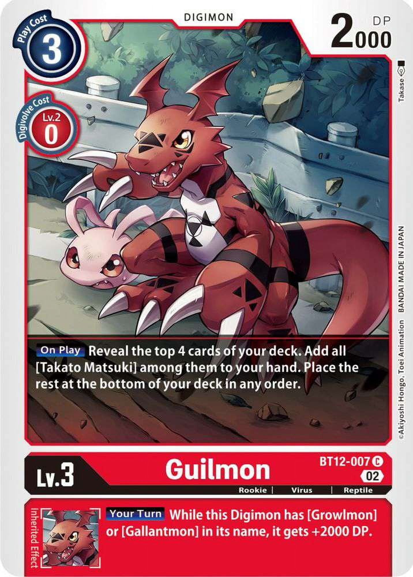 Digimon Across Time Common Guilmon BT12-007 - Walmart.com