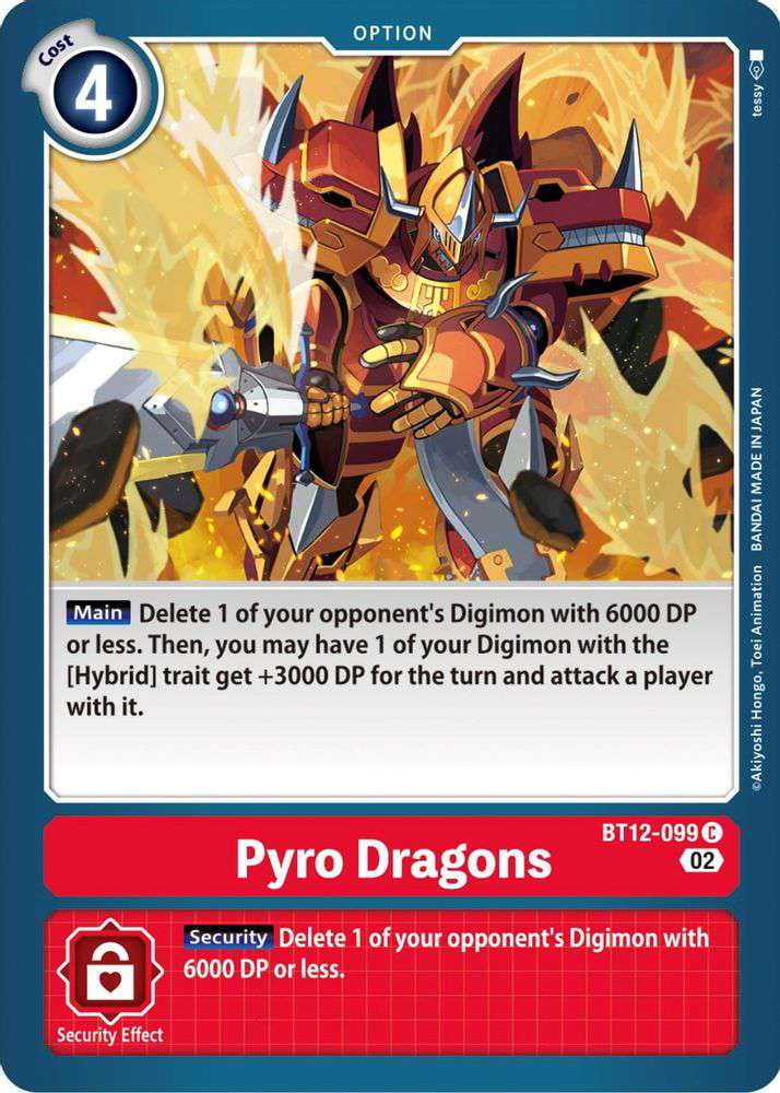 Digimon Across Time Common Pyro Dragons BT12-099 - Walmart.com