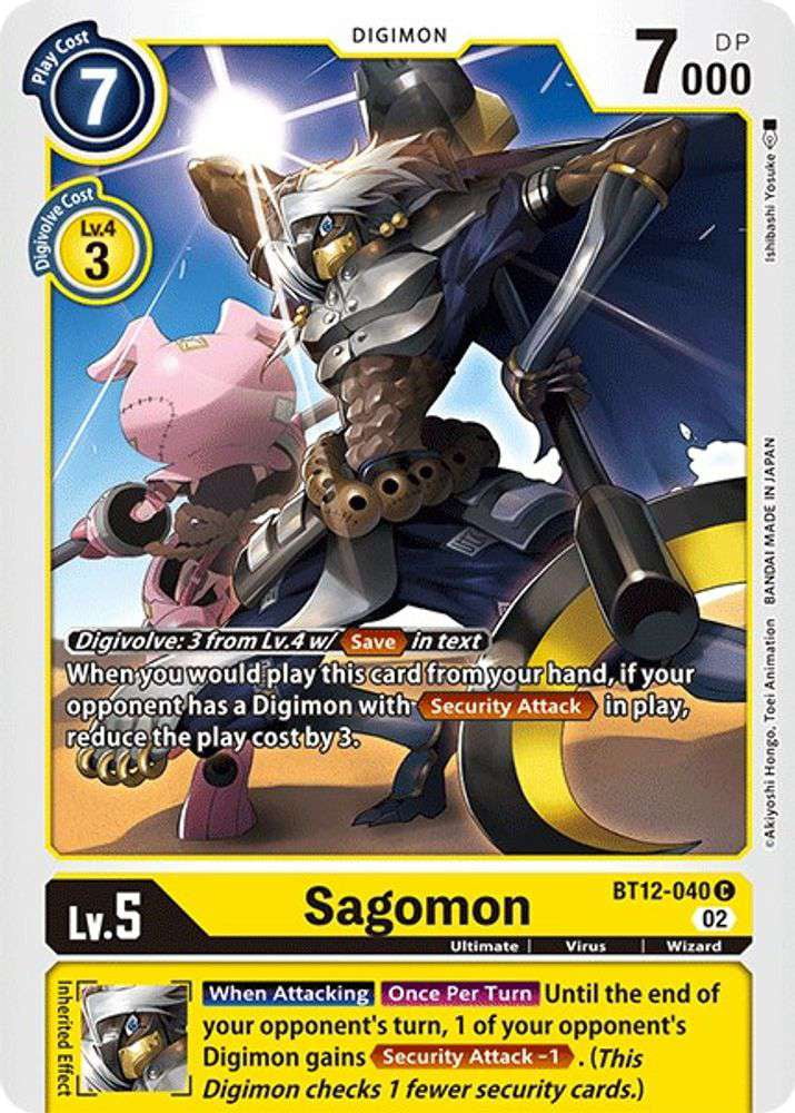 Digimon Across Time Common Sagomon BT12-040 - Walmart.com