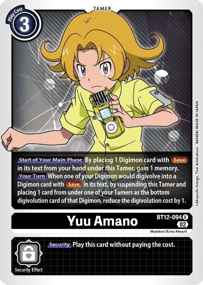 Digimon Across Time Uncommon Yuu Amano BT12-094 - Walmart.com