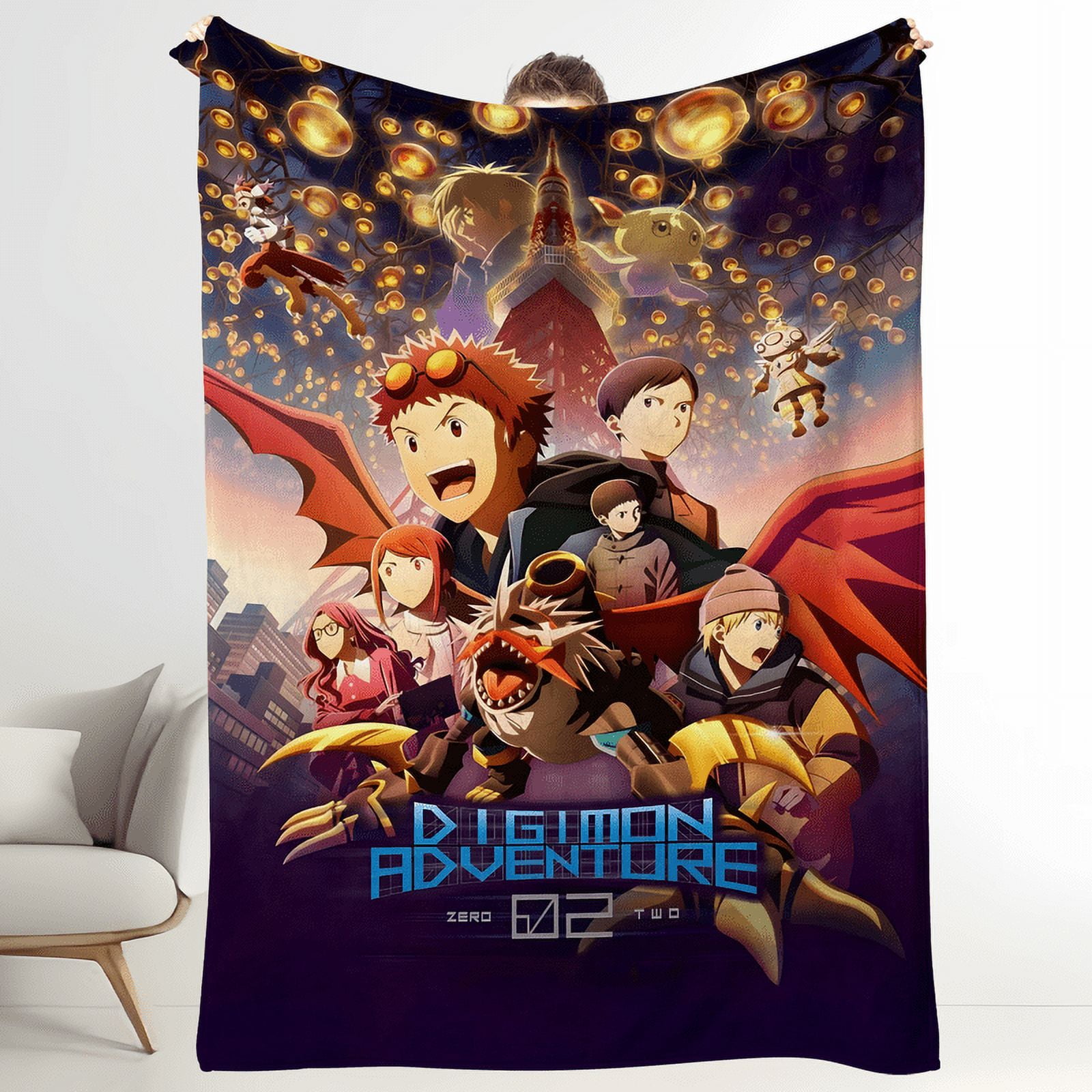 Digimon Adventure 02: The Beginning Movie Cartoon Game Soft Flannel ...