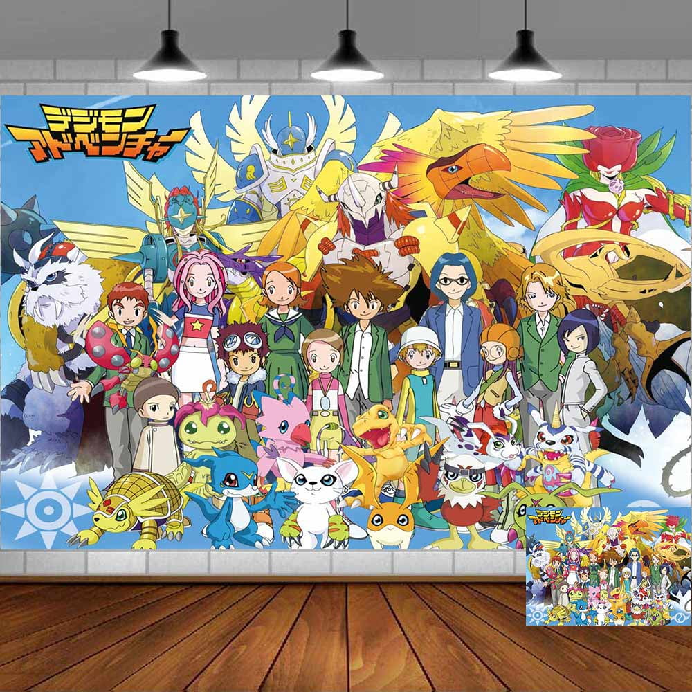 Digimon Adventure Backdrop Banner Party Supplies Poster Movie Theme ...
