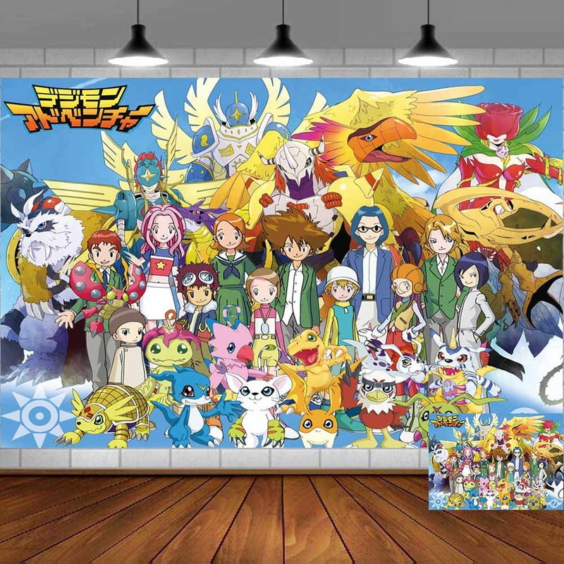 Digimon Adventure Backdrop Banner Party Supplies Poster Movie Theme ...