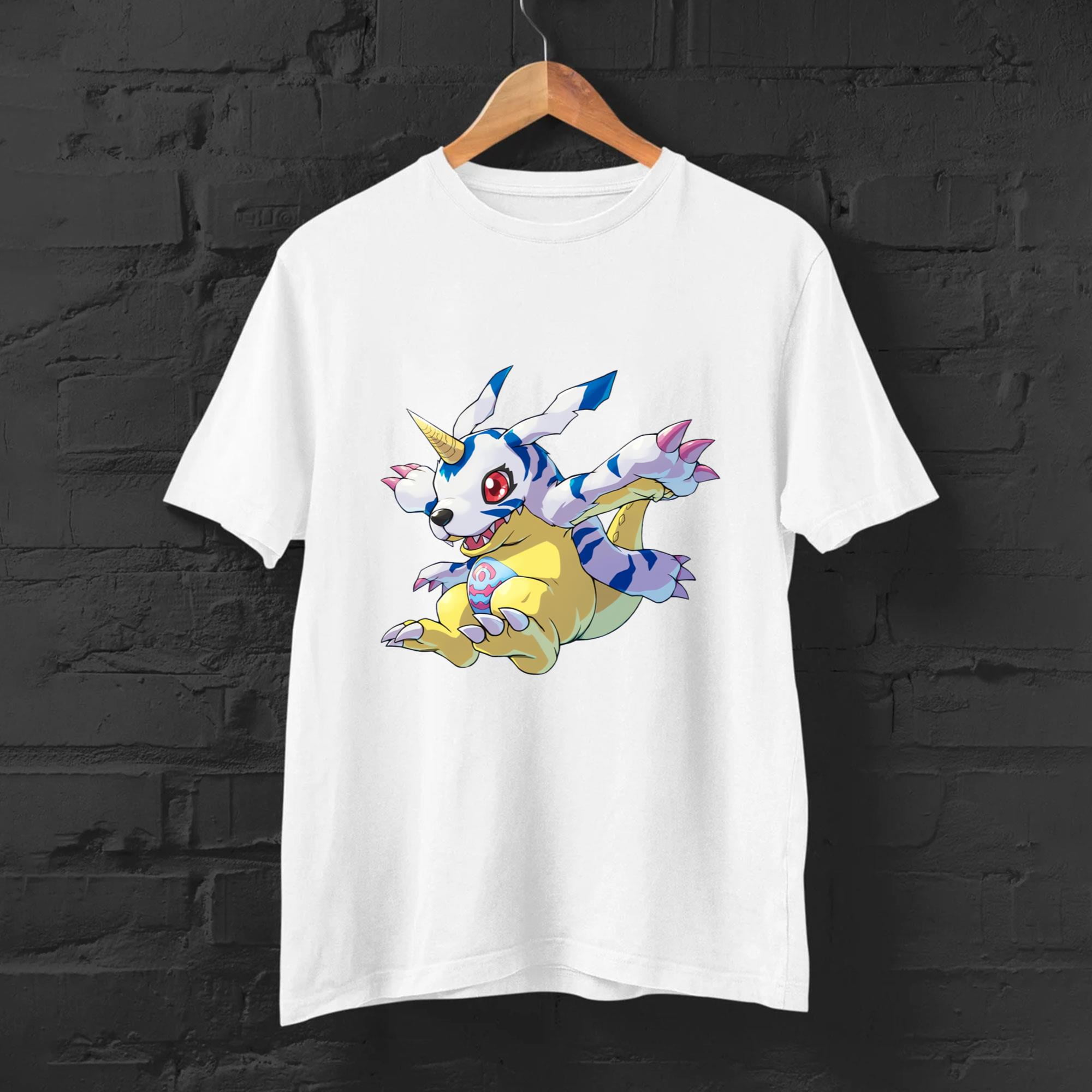 Digimon Adventure Gabumon Mens T Shirts 100% Cotton Short Sleeve-TH6532 ...