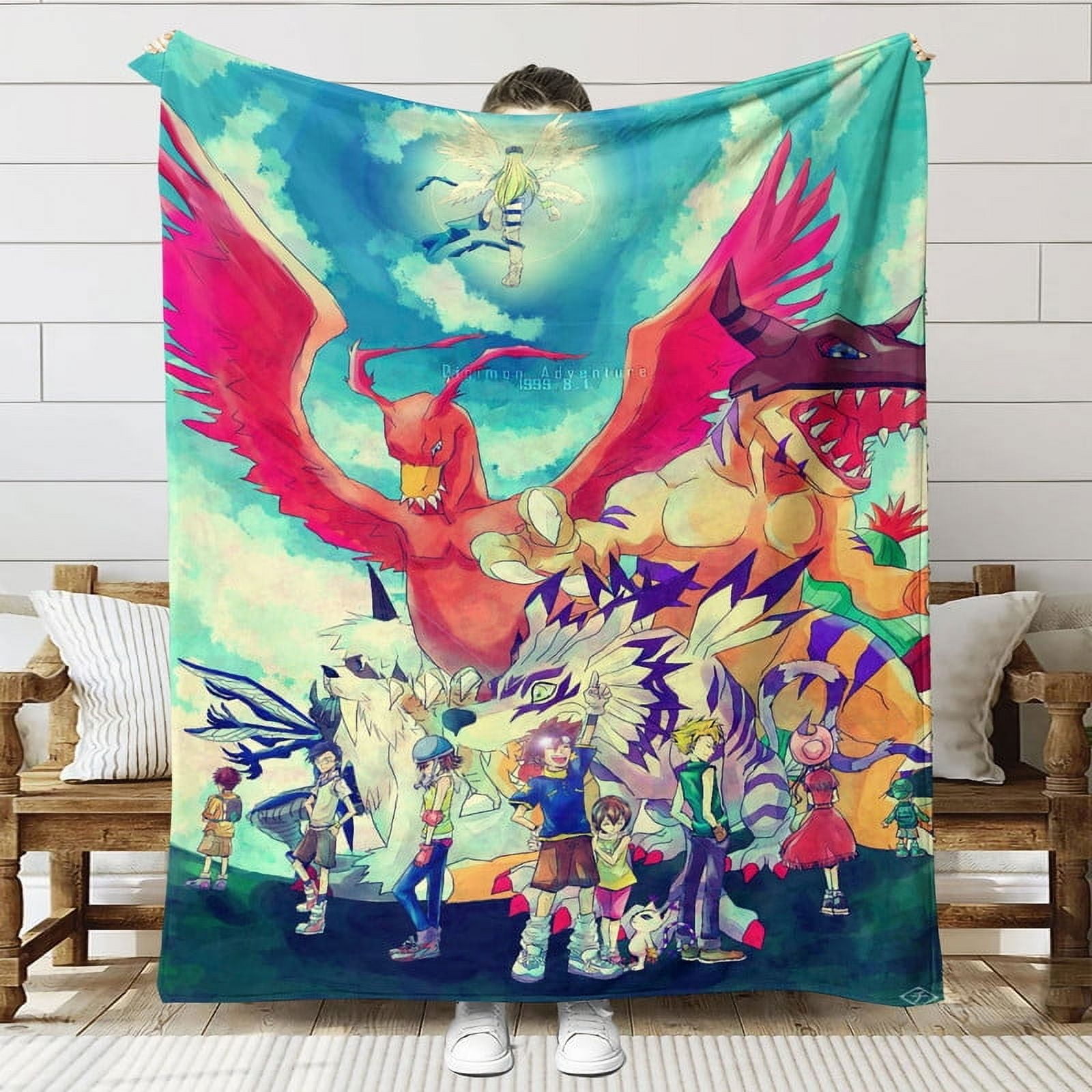 Digimon Adventure Throw Blanket Gifts for Fans Lover Girls Boys Women ...