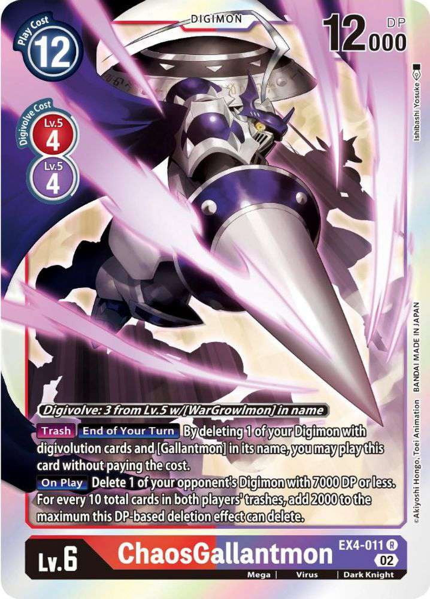 Digimon Alternative Being Rare ChaosGallantmon EX4-011 - Walmart.com