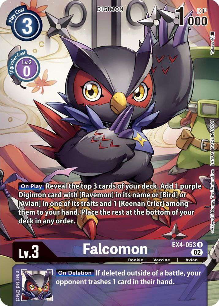 Digimon Alternative Being Rare Falcomon EX4-053 (Alternate Art ...