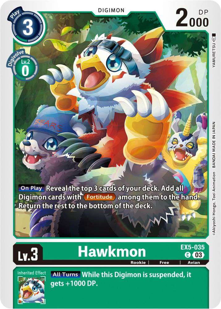 Digimon Animal Colosseum Common Hawkmon EX5-035 - Walmart.com
