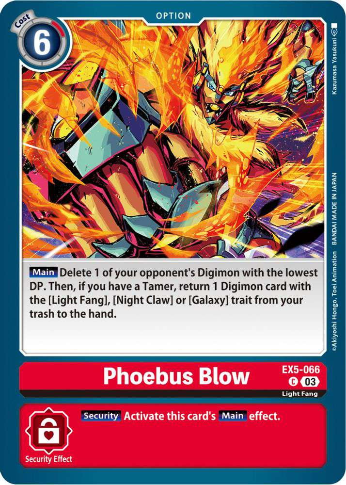 Digimon Animal Colosseum Common Phoebus Blow EX5-066 - Walmart.com
