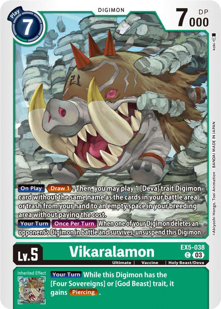 Digimon Animal Colosseum Common Vikaralamon EX5-038 - Walmart.com