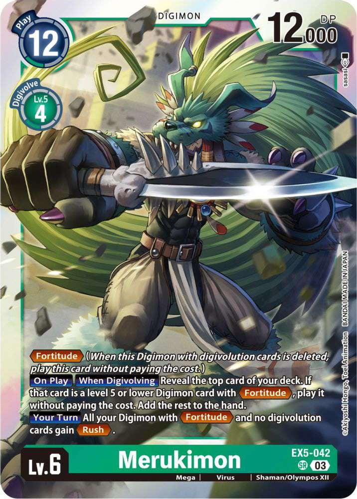 Digimon Animal Colosseum Super Rare Merukimon EX5-042 - Walmart.com