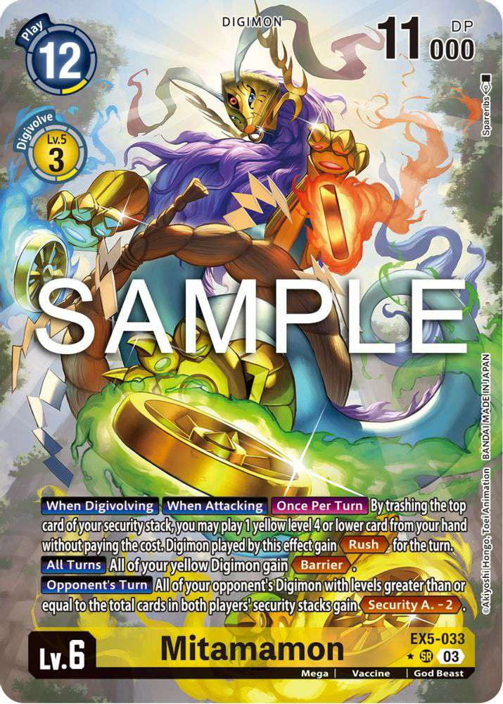 Digimon Animal Colosseum Super Rare Mitamamon EX5-033 (Alternate Art ...