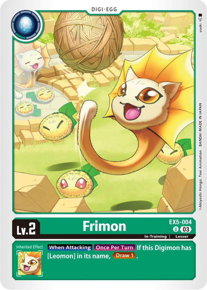 Digimon Animal Colosseum Uncommon Frimon EX5-004 - Walmart.com