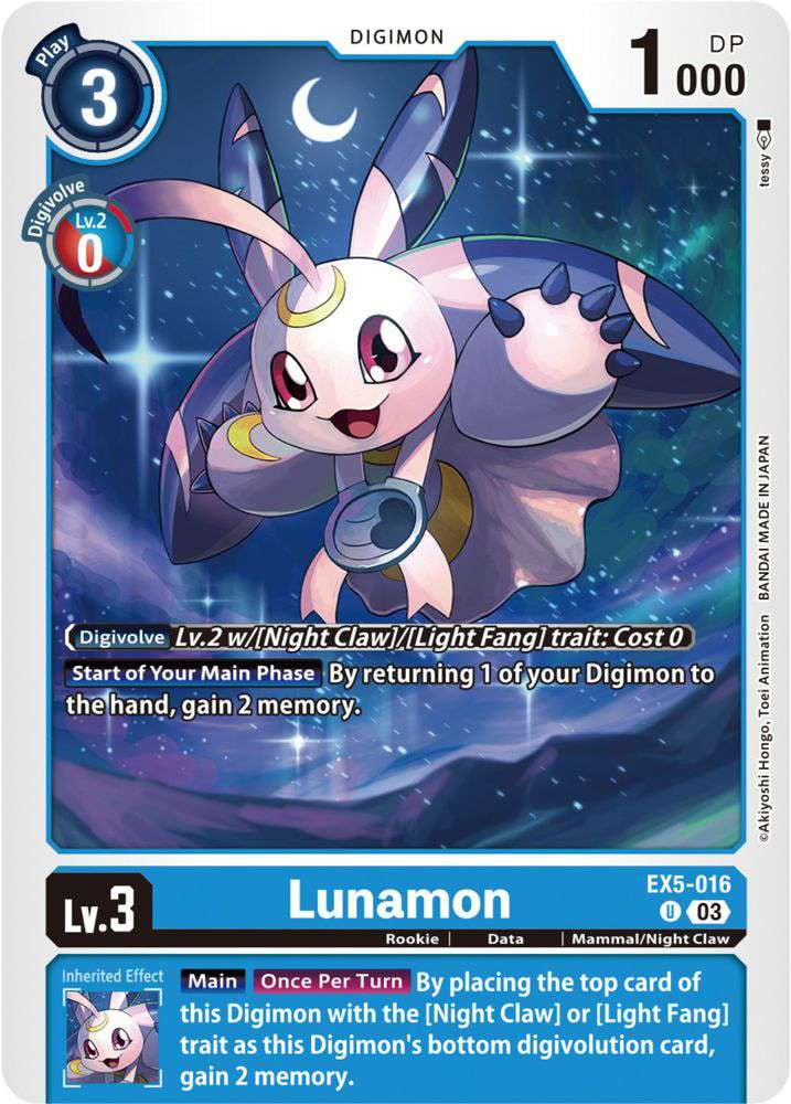 Digimon Animal Colosseum Uncommon Lunamon EX5-016 - Walmart.com