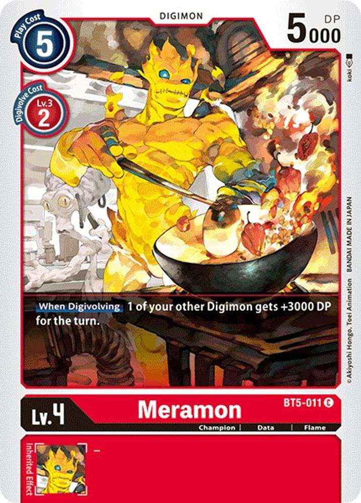 Digimon Battle of Omni Common Meramon BT5-011 - Walmart.com