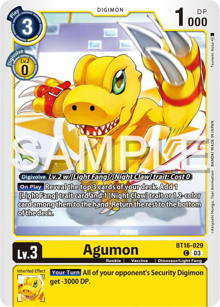 Digimon Beginning Observer Common Agumon BT16-029 - Walmart.com