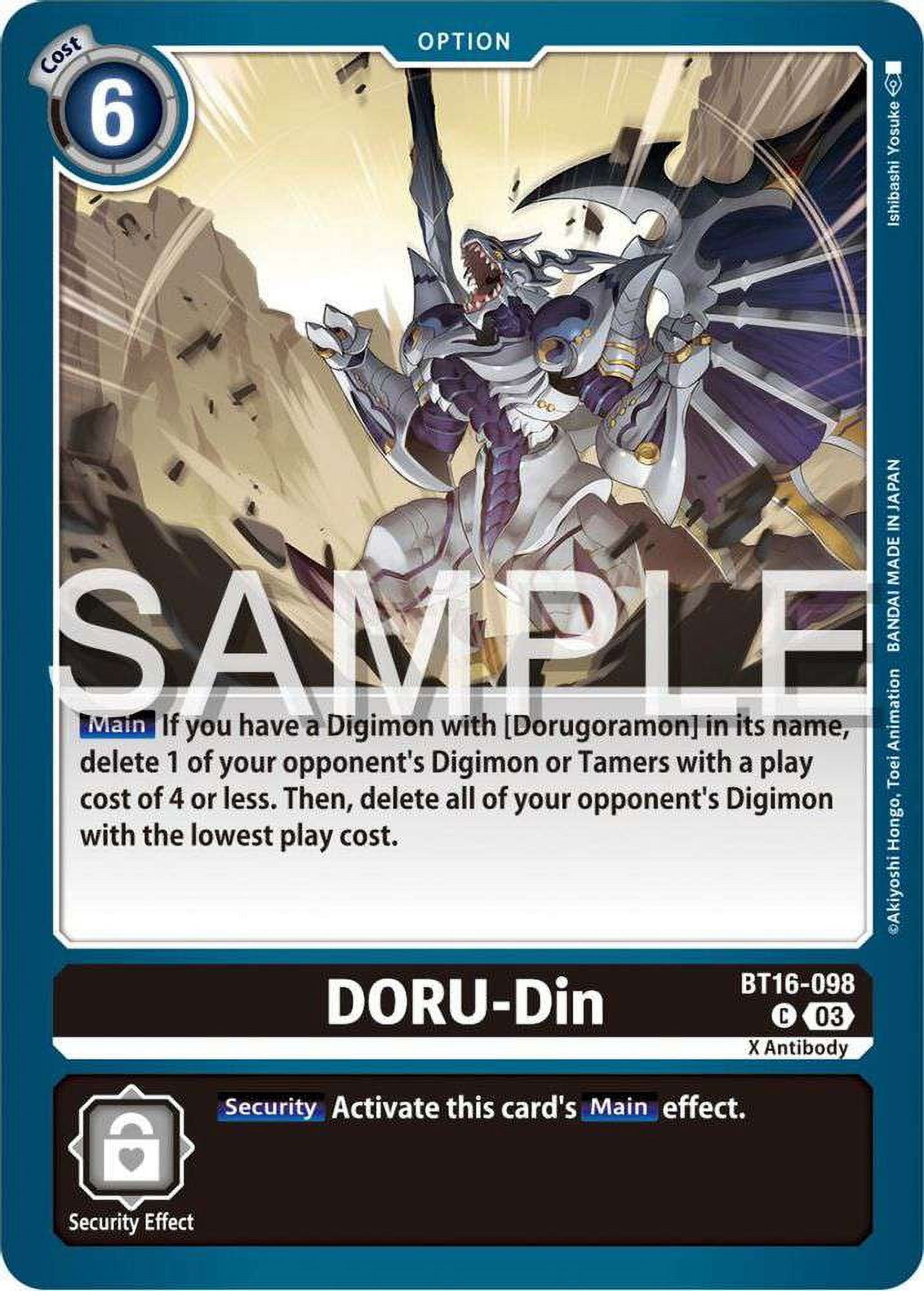 Digimon Beginning Observer Common DORU-Din BT16-098 - Walmart.com