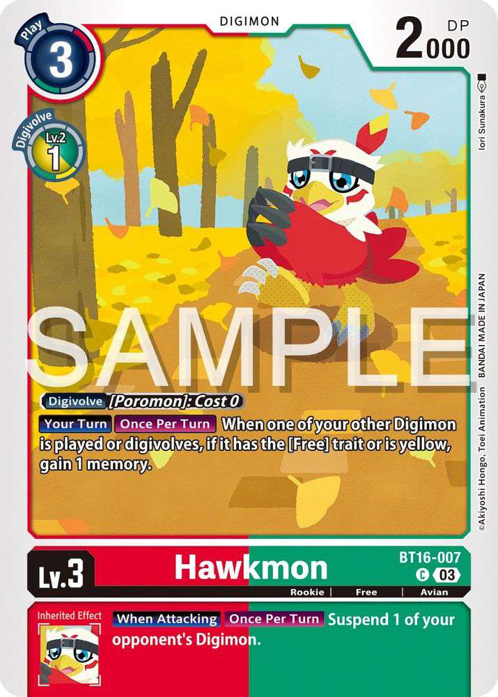 Digimon Beginning Observer Common Hawkmon BT16-007 - Walmart.com