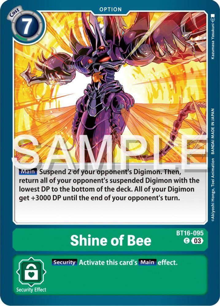 Digimon Beginning Observer Common Shine of Bee BT16-095 - Walmart.com