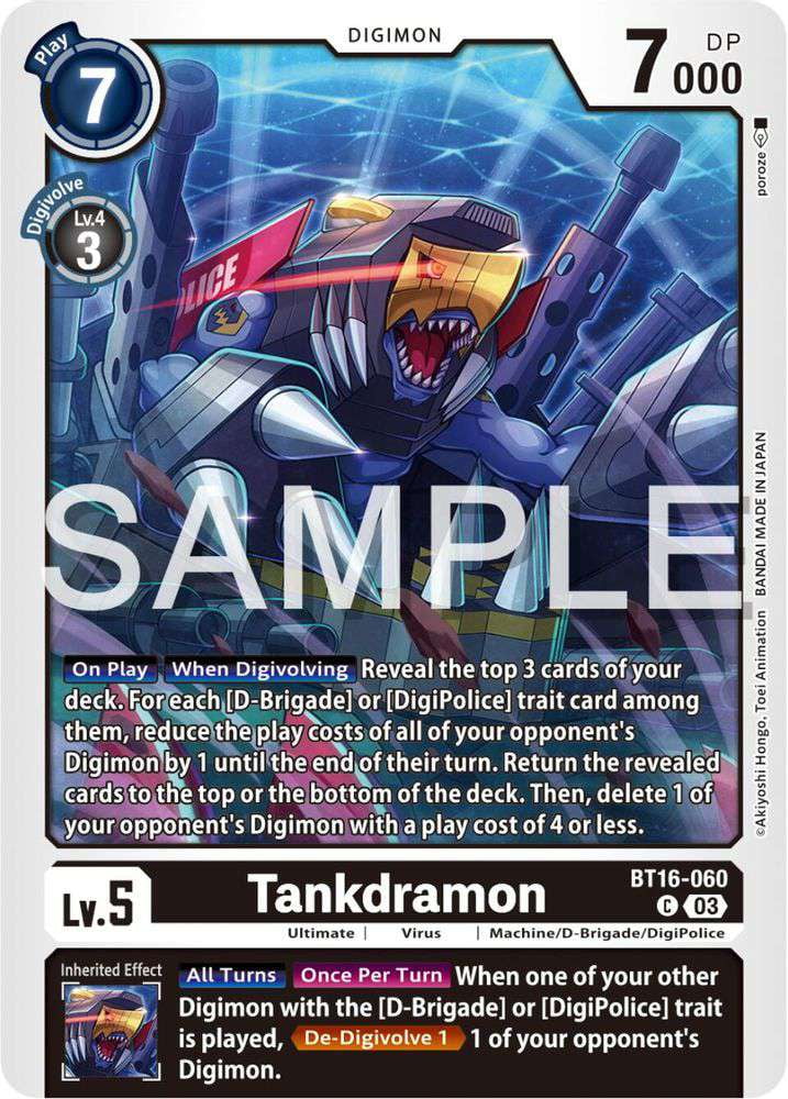 Digimon Beginning Observer Common Tankdramon BT16-060 - Walmart.com