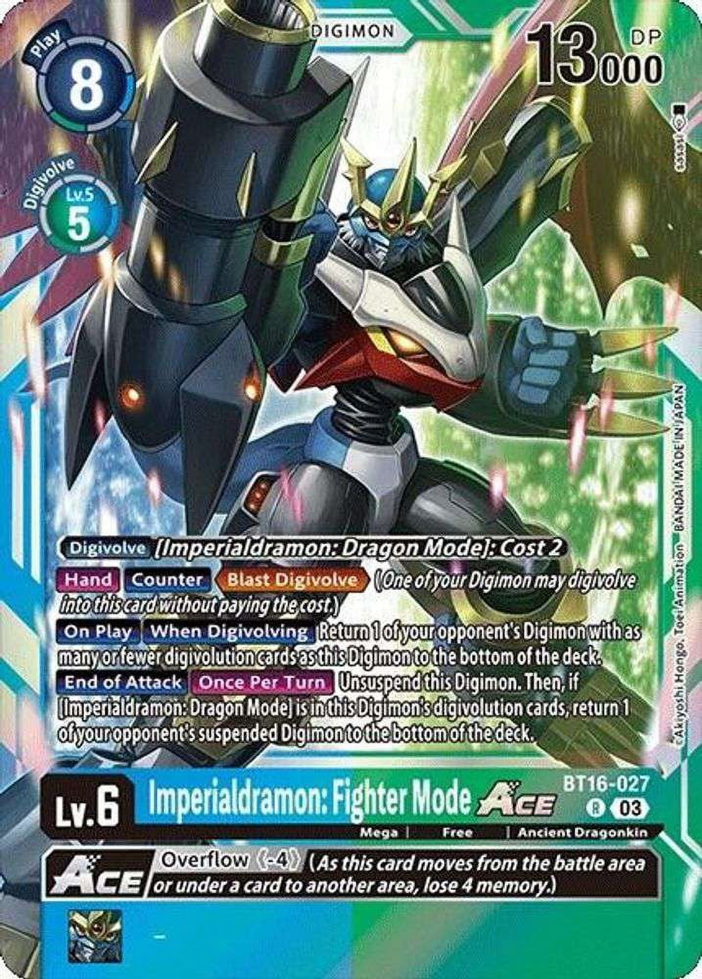 Digimon Beginning Observer Rare Imperialdramon: Fighter Mode Ace BT16-027 - Walmart.com