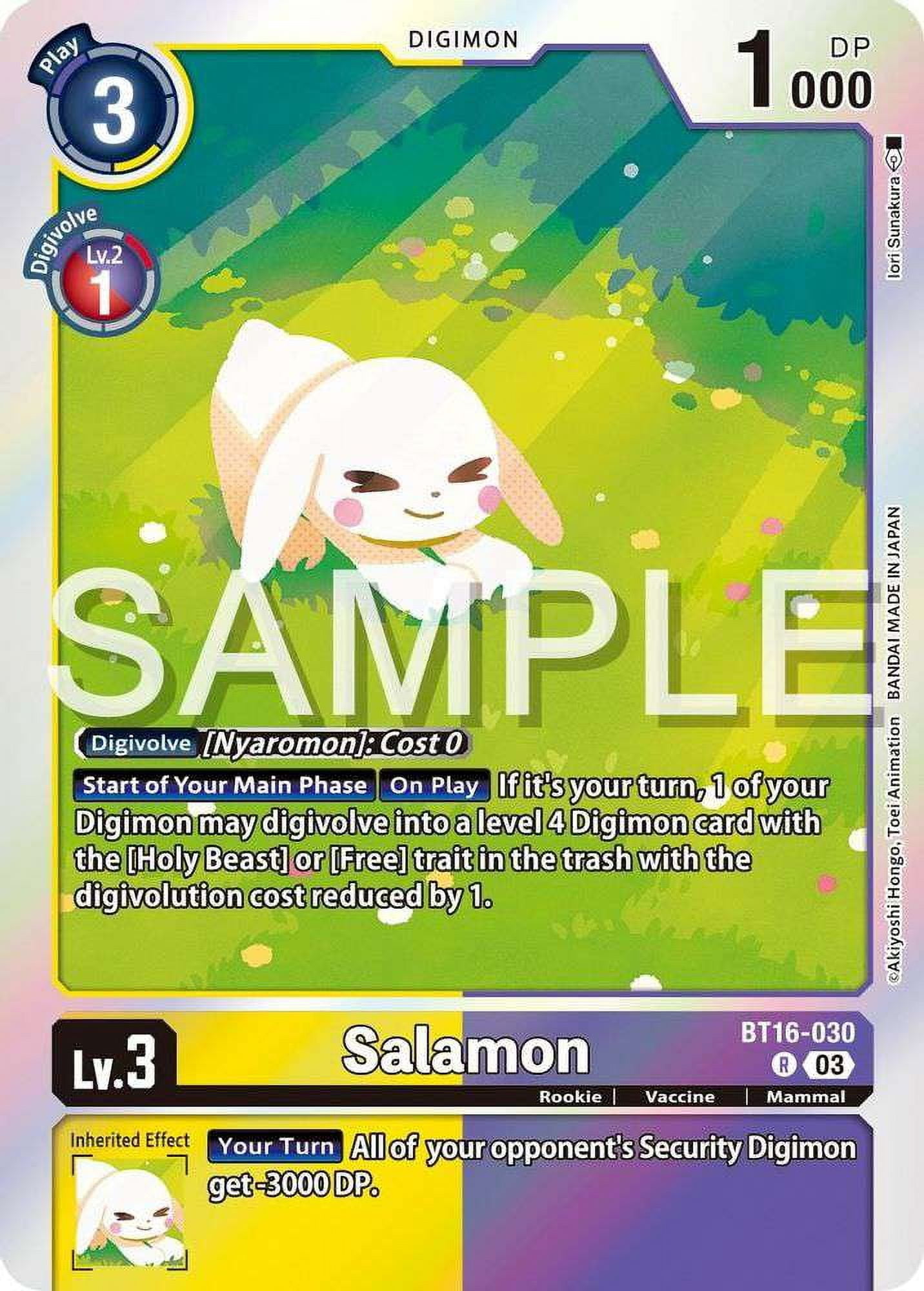 Digimon Beginning Observer Rare Salamon BT16-030 - Walmart.com