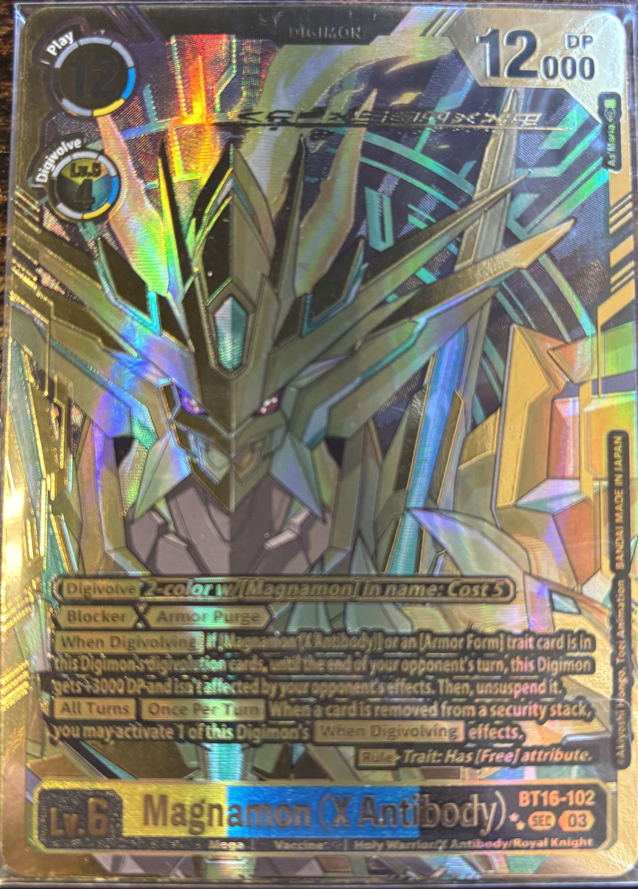 Digimon Beginning Observer Secret Rare Magnamon BT16-102 (X Antibody 3 ...