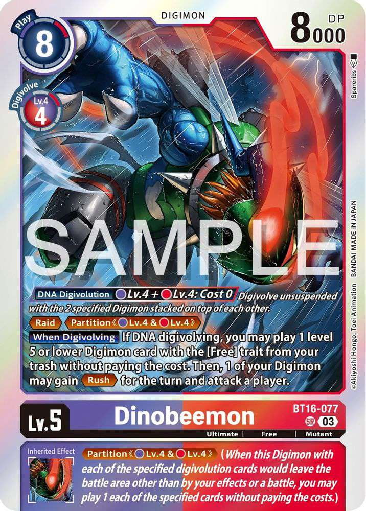 Digimon Beginning Observer Super Rare Dinobeemon BT16-077 - Walmart.com