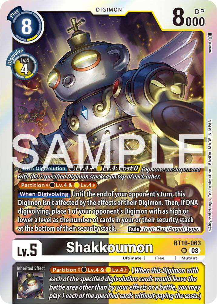 Digimon Beginning Observer Super Rare Shakkoumon BT16-063 - Walmart.com