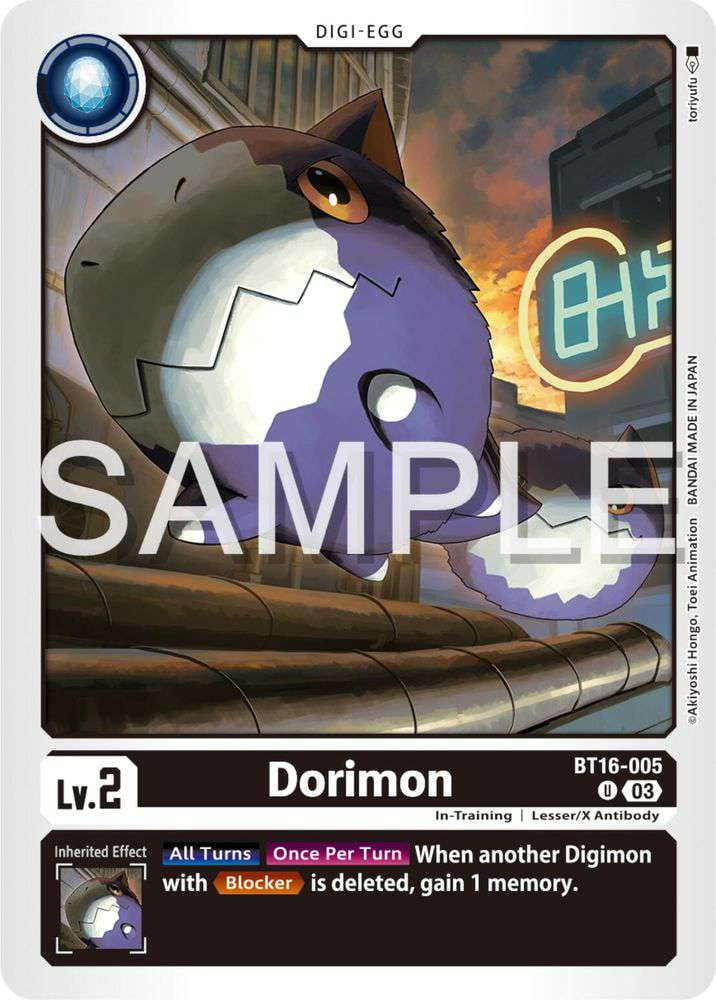 Digimon Beginning Observer Uncommon Dorimon BT16-005 - Walmart.com