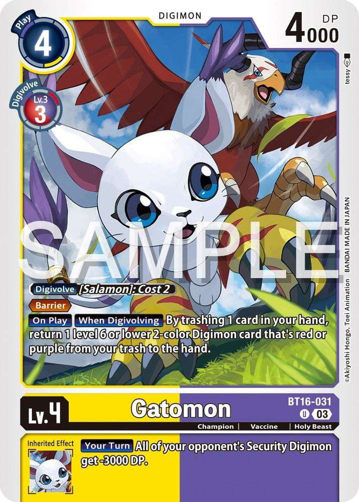 Digimon Beginning Observer Uncommon Gatomon BT16-031 - Walmart.com