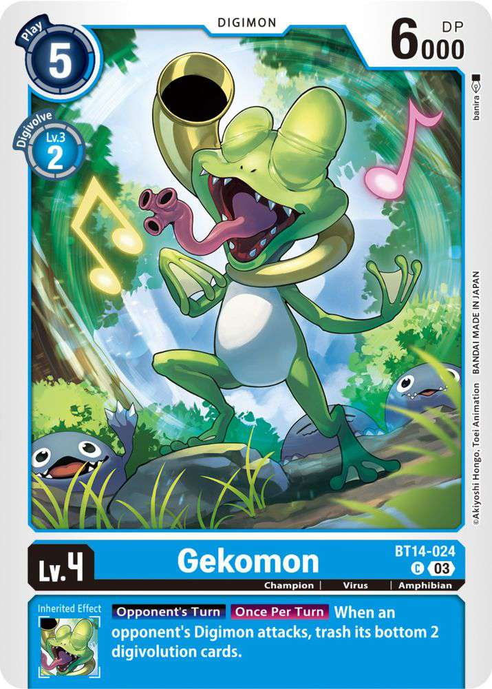 Digimon Blast Ace Common Gekomon BT14-024 - Walmart.com
