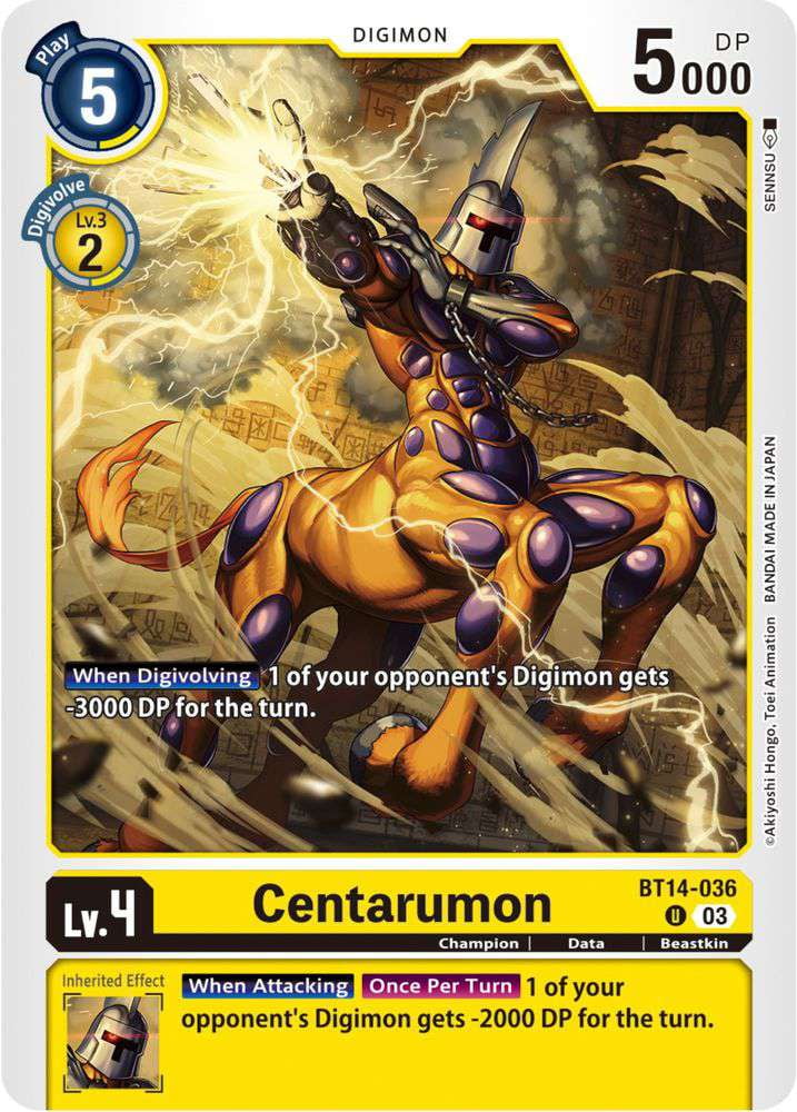 Digimon Blast Ace Uncommon Centarumon BT14-036 - Walmart.com