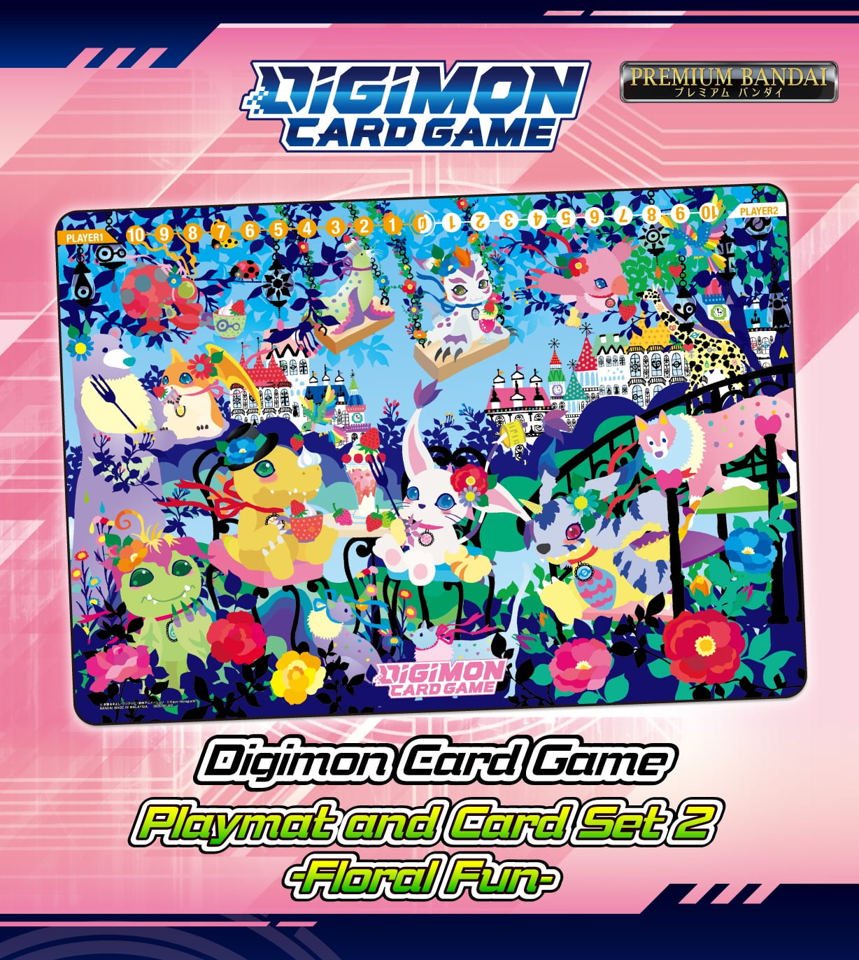 Digimon Card Game: Playmat and Card Set 2 - Floral Fun - Walmart.com