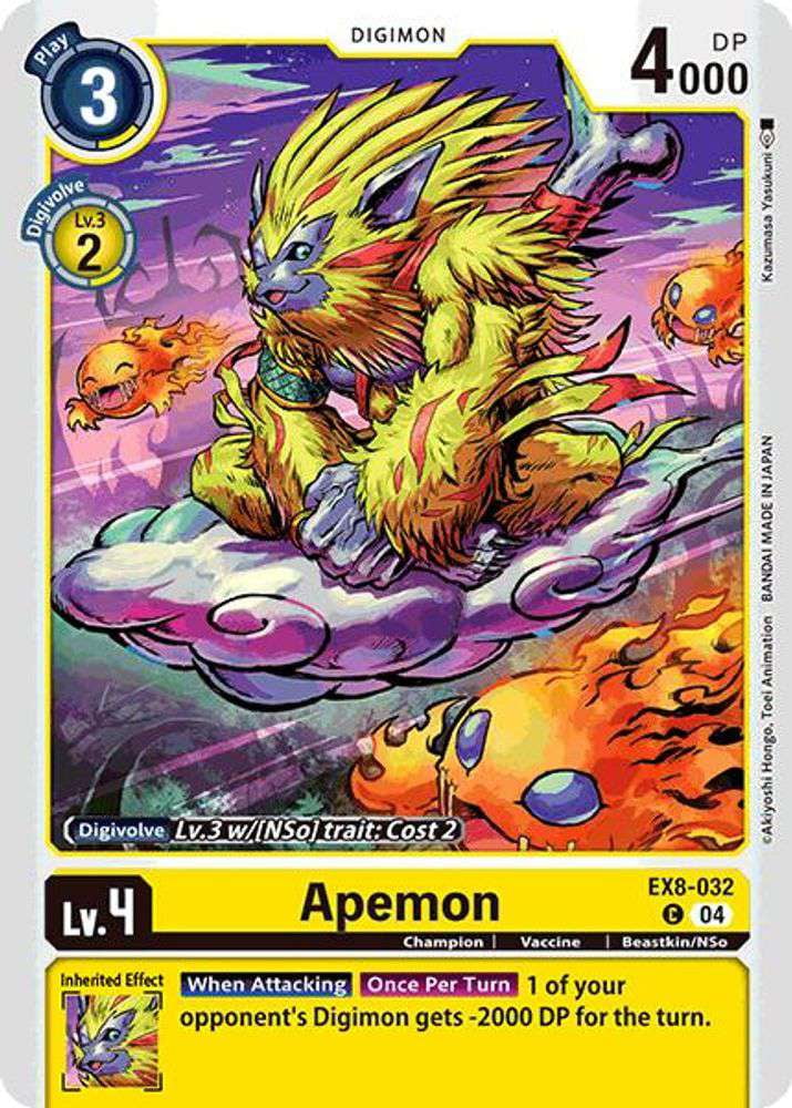 Digimon Chain of Liberation Common Apemon EX8-032 - Walmart.com