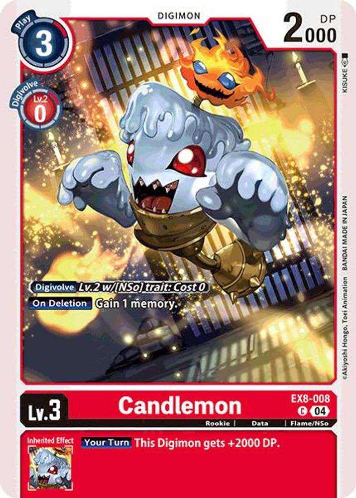 Digimon Chain of Liberation Common Candlemon EX8-008 - Walmart.com