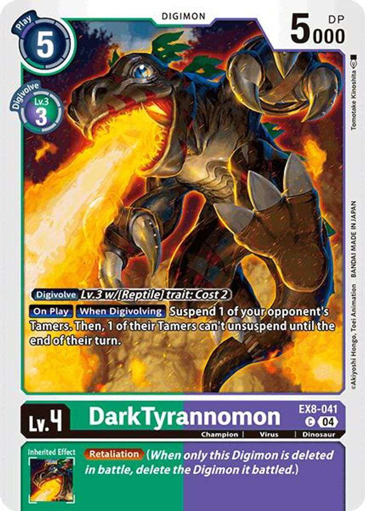 Digimon Chain of Liberation Common DarkTyrannomon EX8-041 - Walmart.com