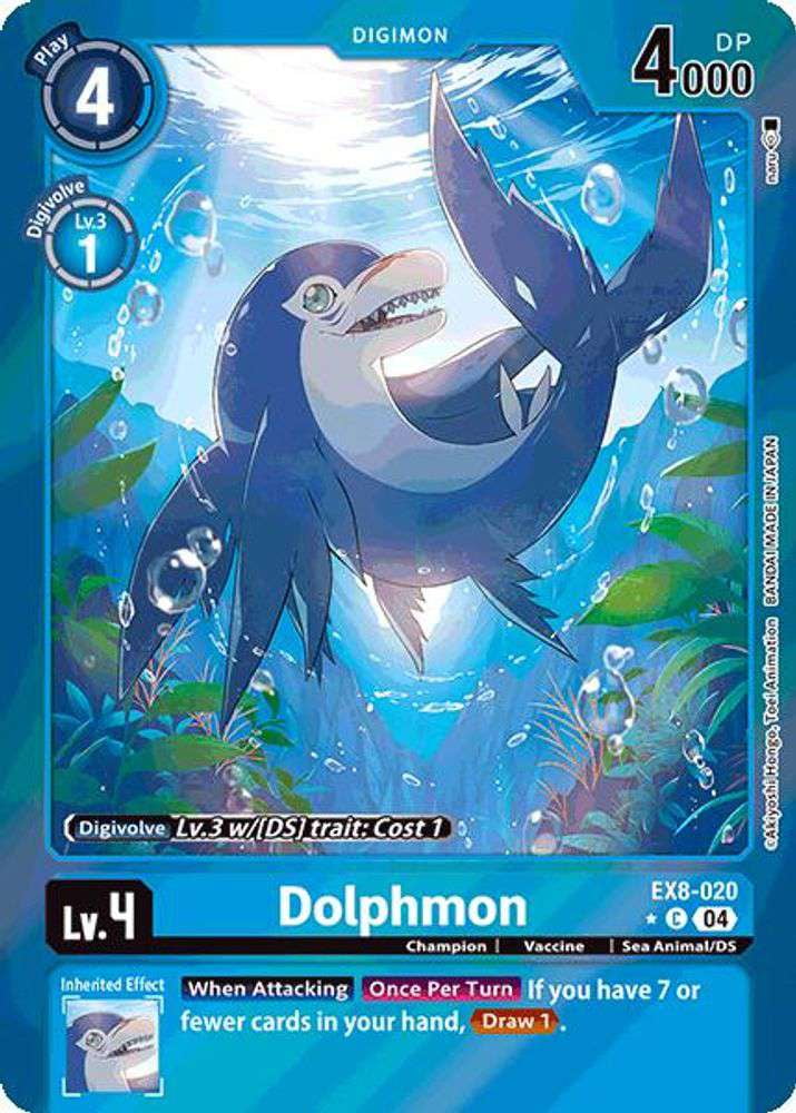 Digimon Chain of Liberation Common Dolphmon EX8-020 (Limited Foil ...