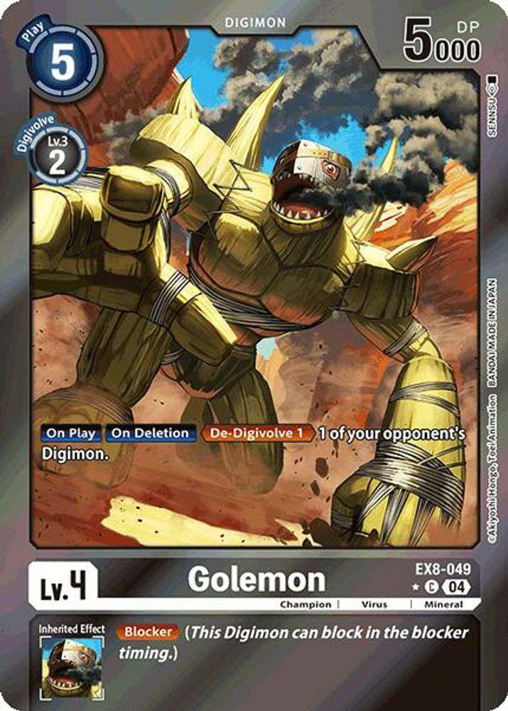 Digimon Chain of Liberation Common Golemon EX8-049 (Limited Foil ...