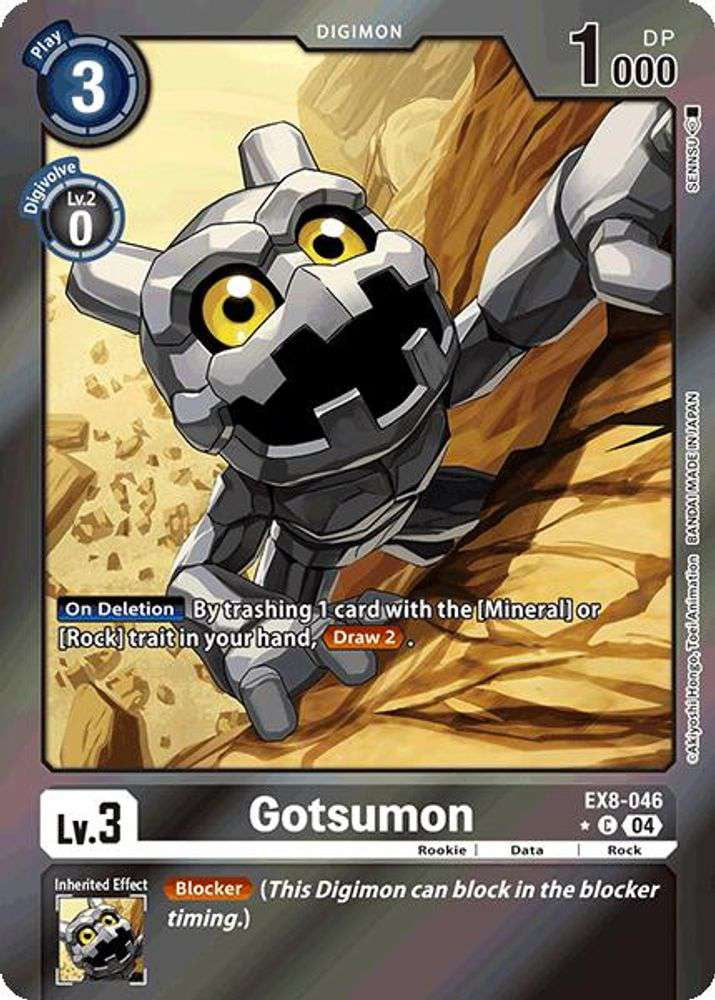 Digimon Chain of Liberation Common Gotsumon EX8-046 (Limited Foil ...