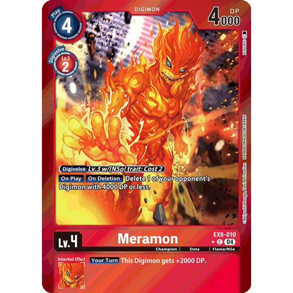 Digimon Chain of Liberation Common Meramon EX8-010 (Limited Foil ...