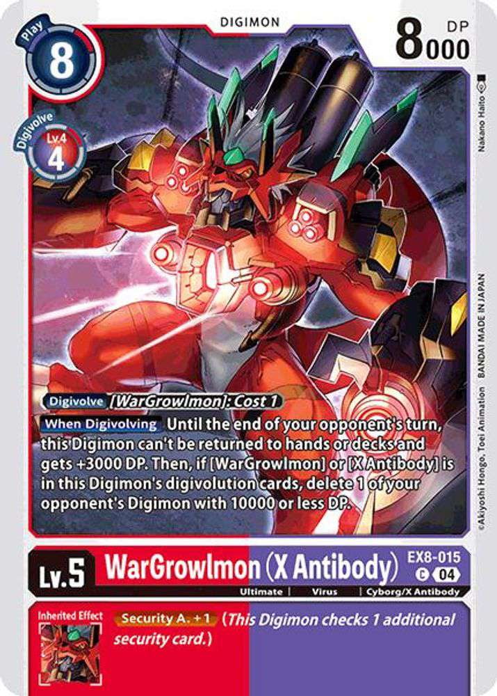 Digimon Chain of Liberation Common WarGrowlmon EX8-015 (X Antibody ...