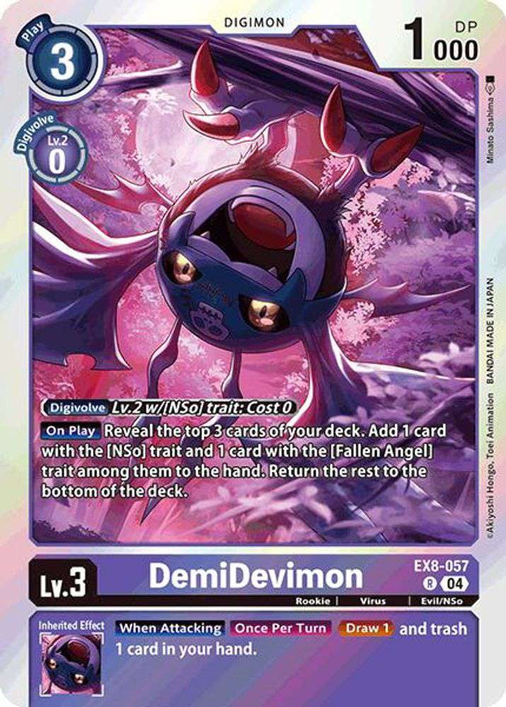 Digimon Chain of Liberation Rare DemiDevimon EX8-057 - Walmart.com